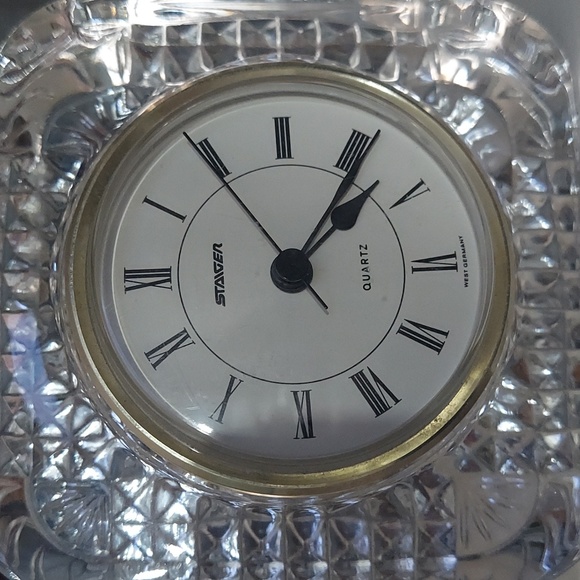 Staiger | Other | Vintage Staiger Quartz Crystal Glass Clock West ...